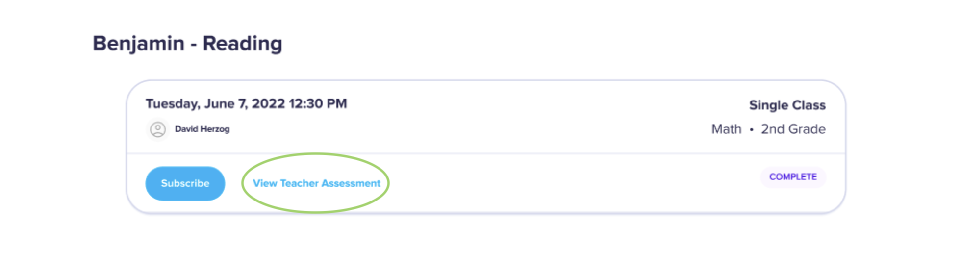 Viewing your child’s trial class assessment – Dojo Tutor
