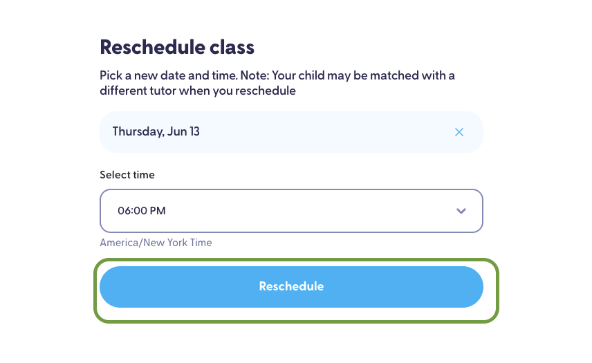 How to reschedule a Trial Class – Dojo Tutor