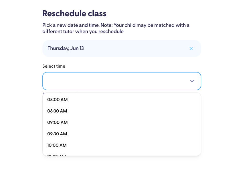 How to reschedule a Trial Class – Dojo Tutor