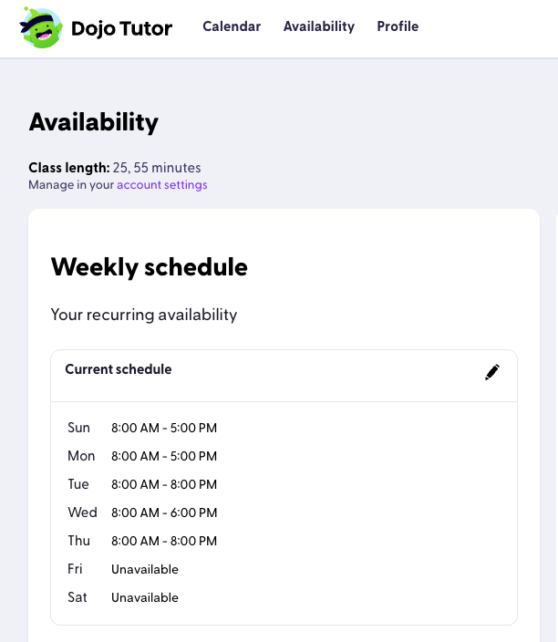 Tutor Dashboard: Dojo Tutor Portal Walkthrough – Dojo Tutor