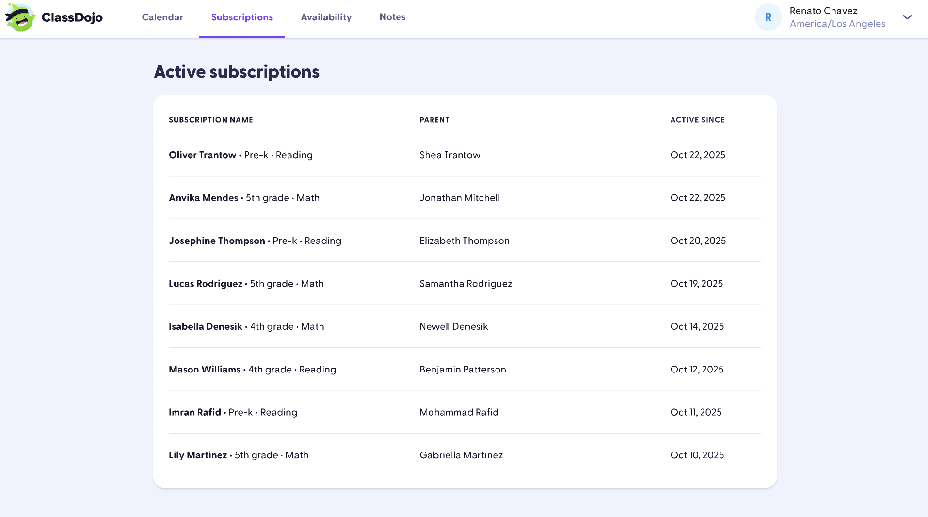 ⭐ New Feature: Subscriber List for Active Students – Dojo Tutor